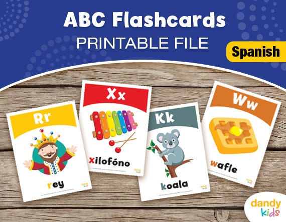 Printable Alphabet Flashcards English Or Spanish