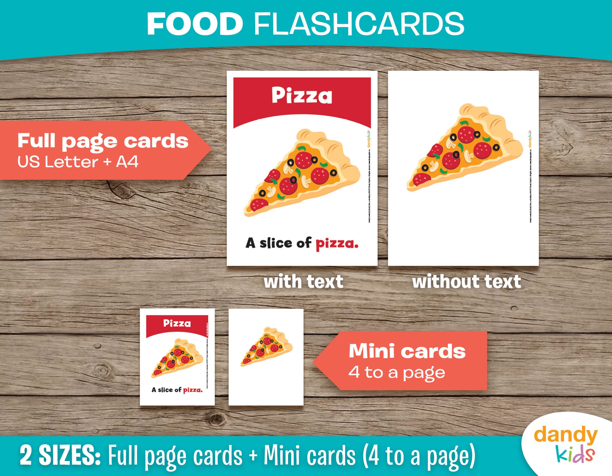 Food Flashcards, Printable Food Flashcards, Homeschool Activity ...