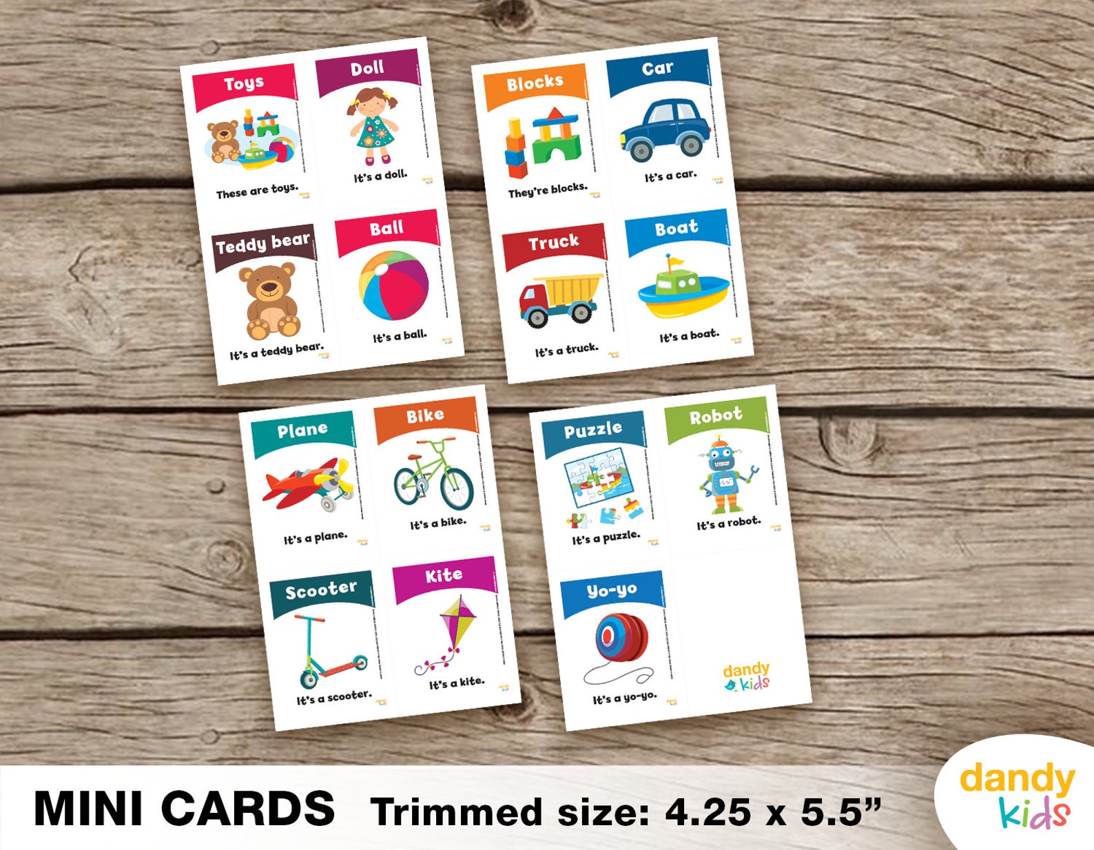 Toys Flashcards / Printable Flashcards / Set of 15 / - Etsy