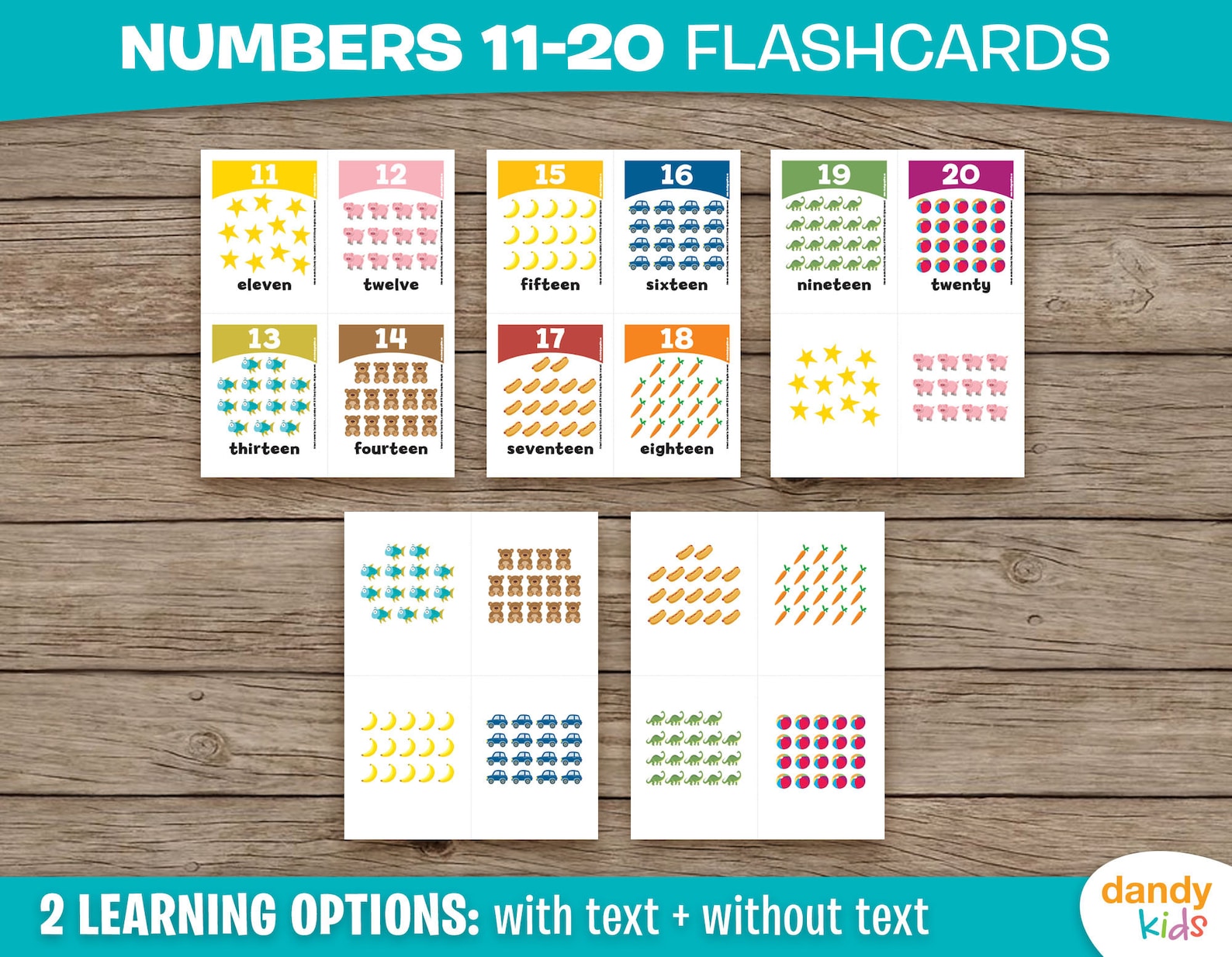 Numbers 11-20 Flashcards, Printable Numbers 11-20 Flashcards, Counting ...
