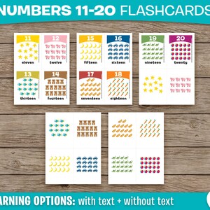Numbers 11-20 Flashcards, Printable Numbers 11-20 Flashcards, Counting ...