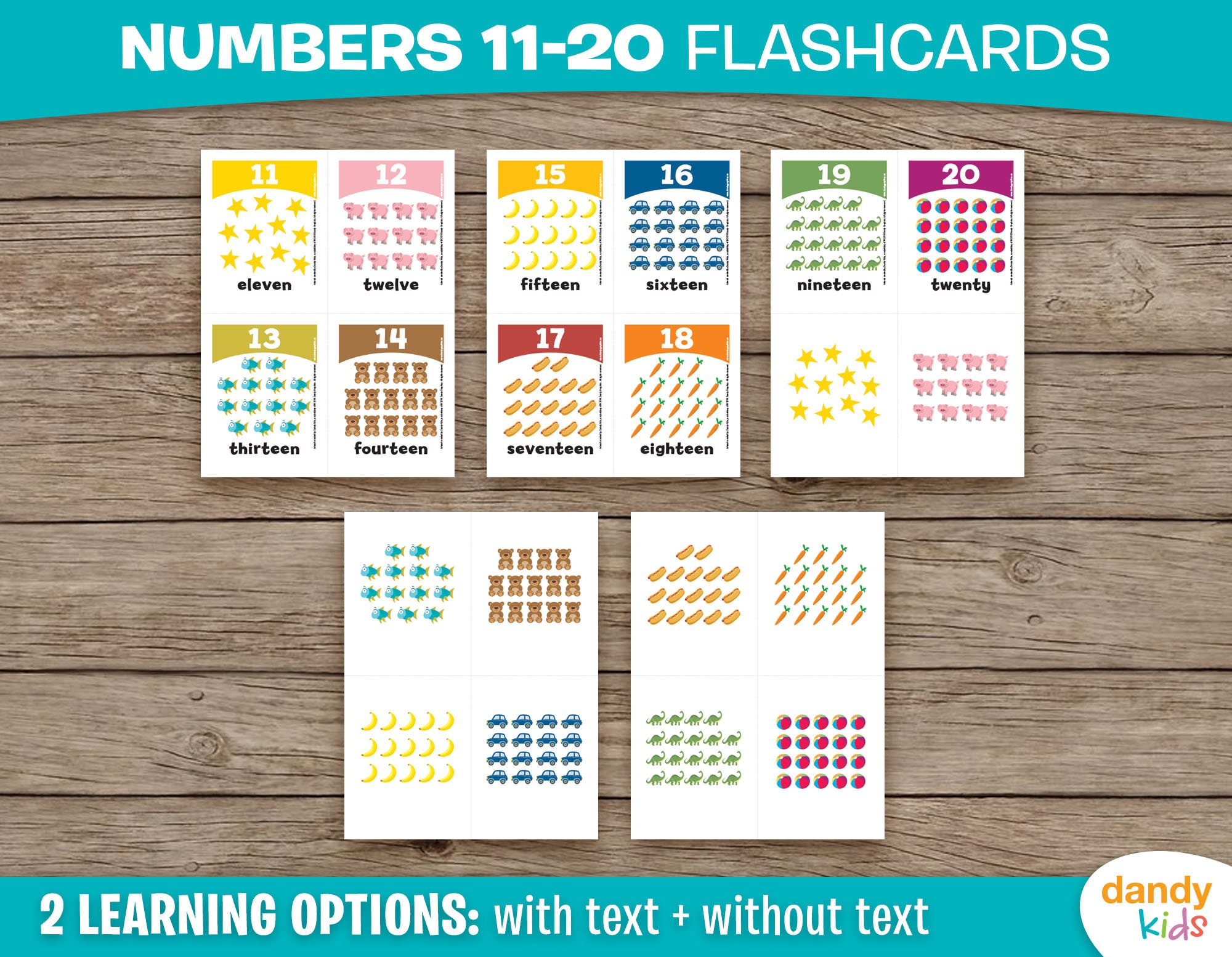 Numbers 11-20 Flashcards Printable Numbers 11-20 Flashcards - Etsy New ...
