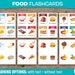 Food Flashcards, Printable Food Flashcards, Homeschool Activity ...