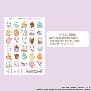 Pastel Easter Countdown Printable Stickers Digital Planner - Etsy