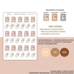 Baby Printable PMD People Stickers Digital Planner Sticker Download Cut ...