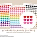 Hearts Printable Stickers Digital Planner Sticker Download Cut Lines ...
