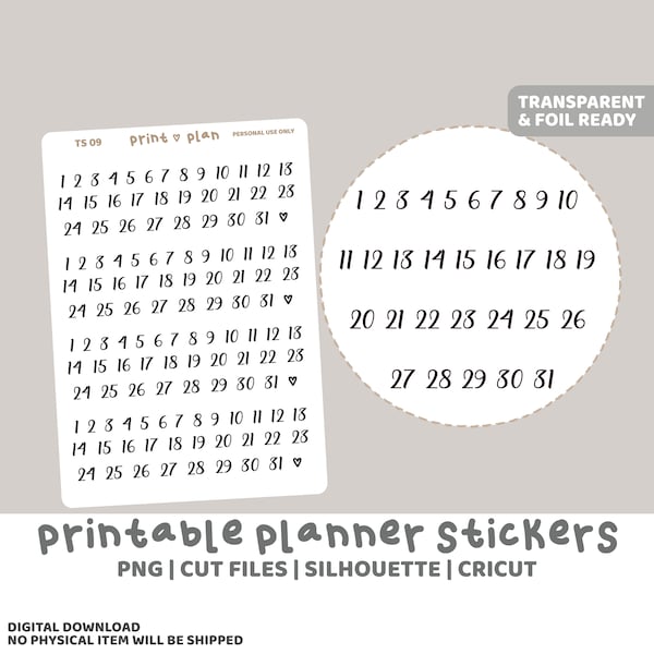 Date Stickers - Etsy