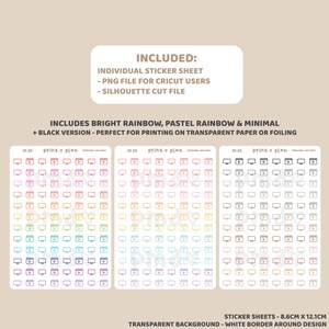 Tv/movie Icon Printable Stickers | Digital Planner Sticker Download ...