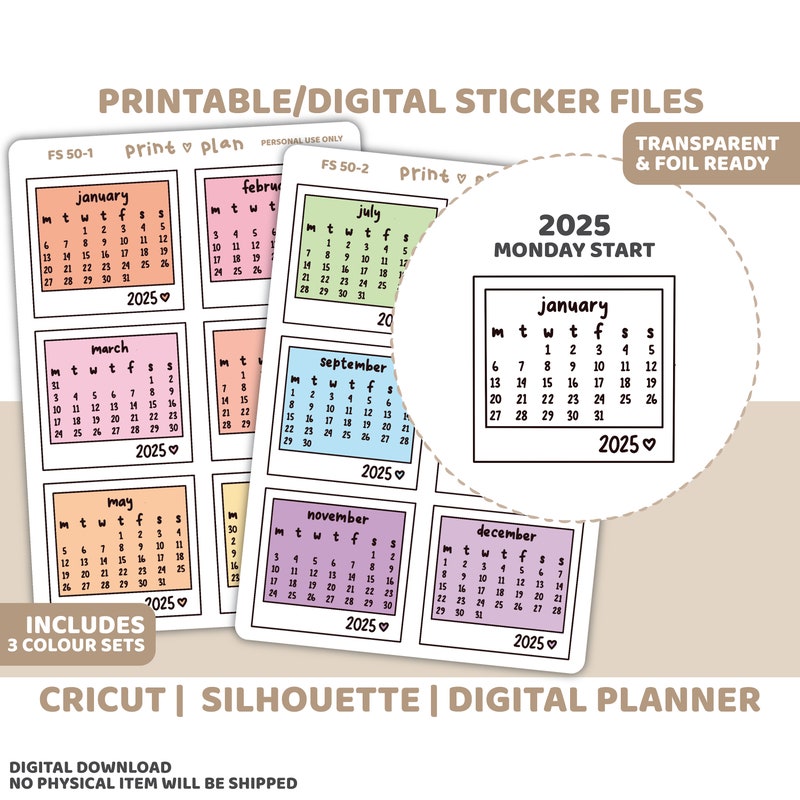 Waterproof Calendars - Etsy