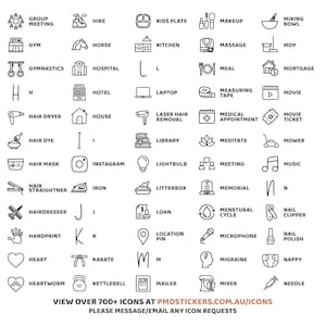 Any 5 Custom Mini Dot Icons Printable Stickers | Digital Planner ...