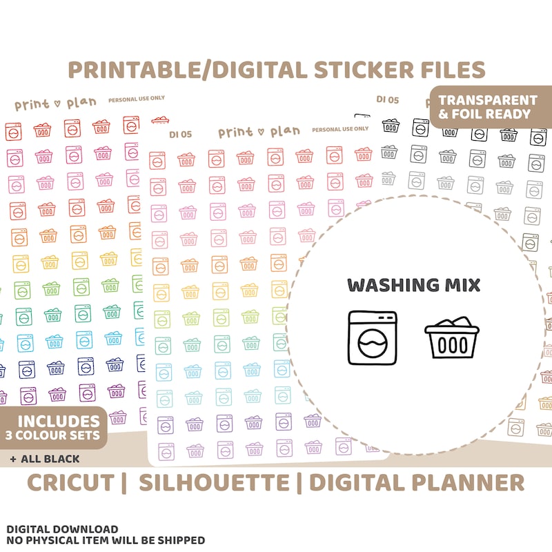 Laundry Stickers - Etsy