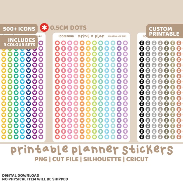 Planner Stickers Printable - Etsy