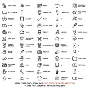 Custom Mini Dot Icons Printable Stickers | Digital Planner Sticker ...