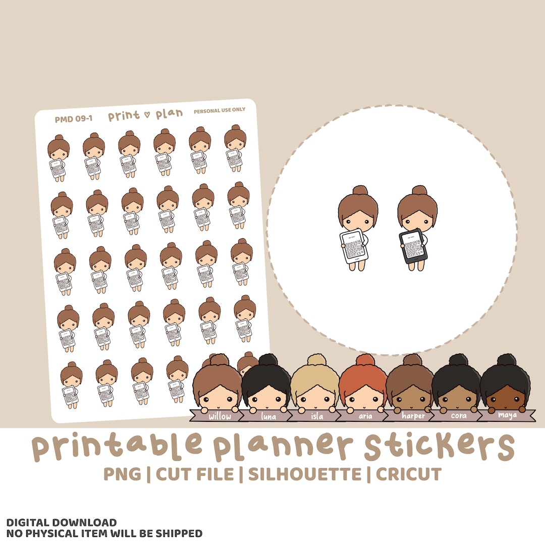 Kindle Printable PMD People Stickers Digital Planner Sticker - Etsy
