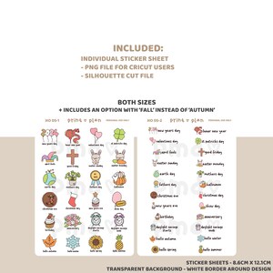 2024 Holidays Printable Stickers | Digital Planner Sticker Download ...