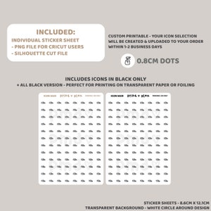 Custom Mini Dot Icons Printable Stickers Digital Planner Sticker ...