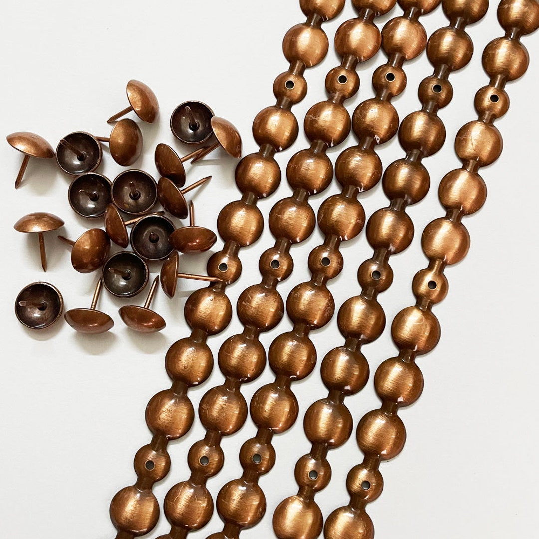 5meters D16mm Upholstery Tacks Strips Copper Color Sofa Nailhead Strips ...