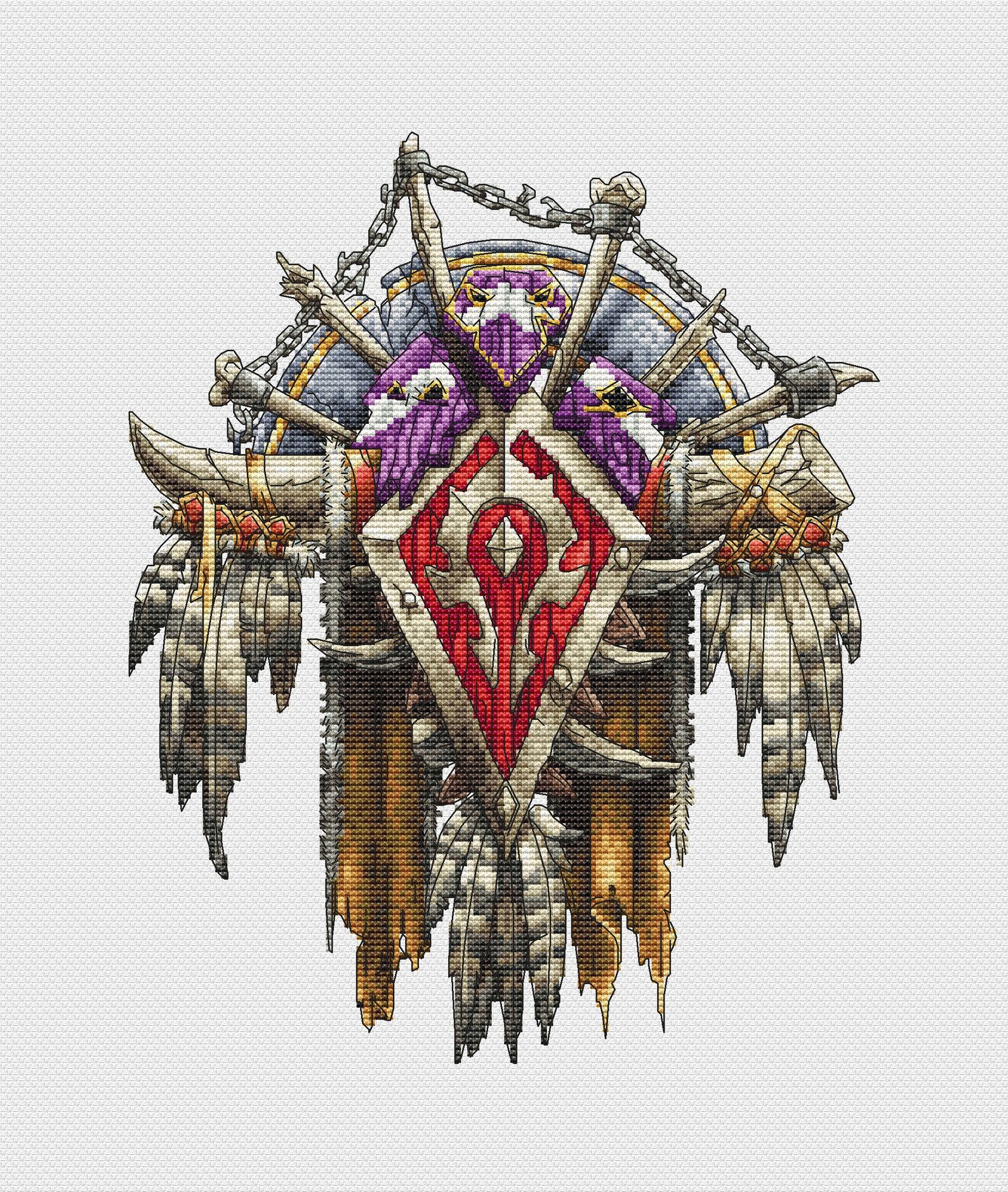 World of Warcraft Crest / Banner of the Horde Horde Cross - Etsy UK