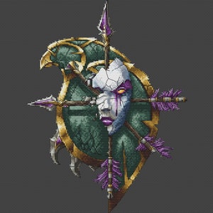 World of Warcraft, Forsaken Crest, Icon of Torment, Cross Stitch ...