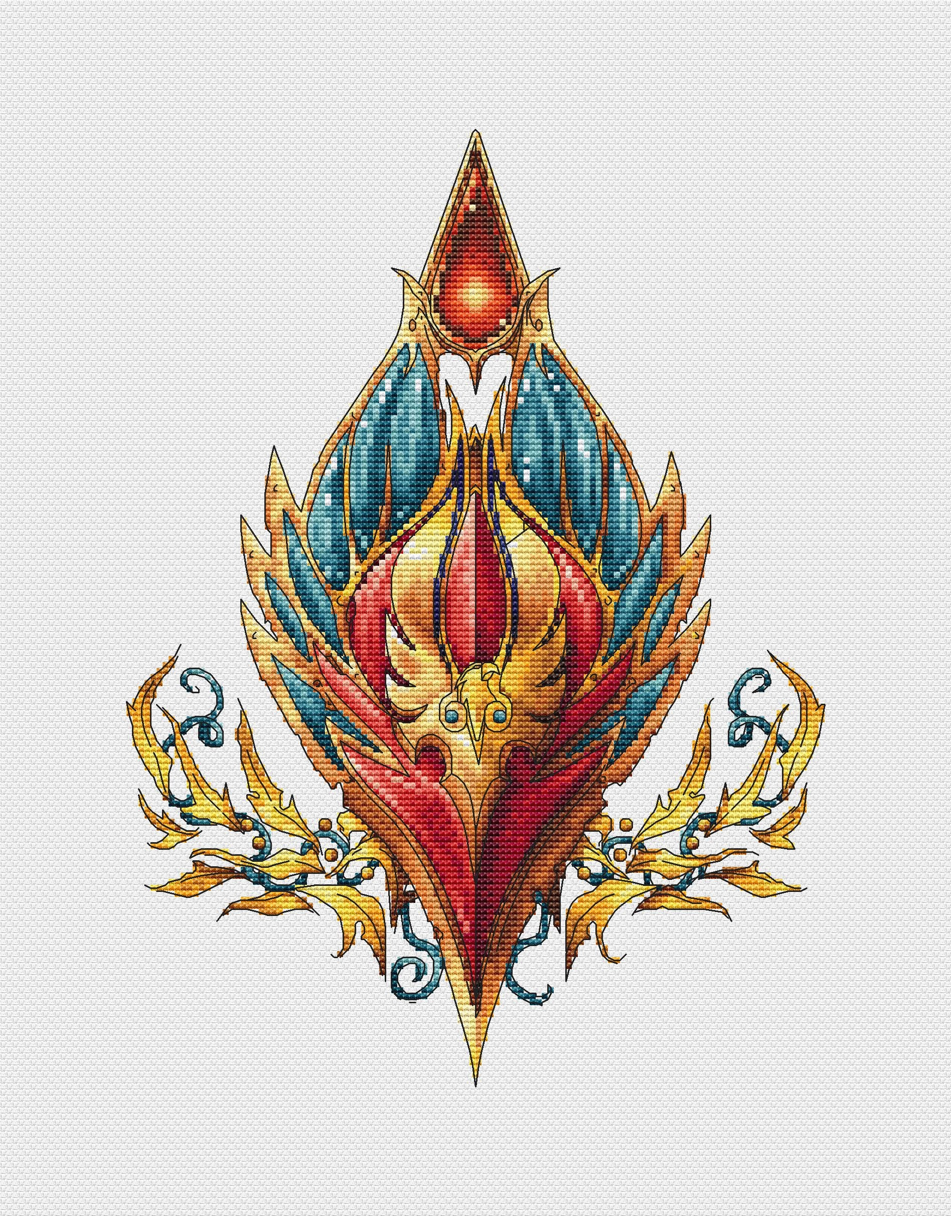 World of Warcraft, Blood Elf Crest, Icon of Blood, Cross Stitch Pattern ...