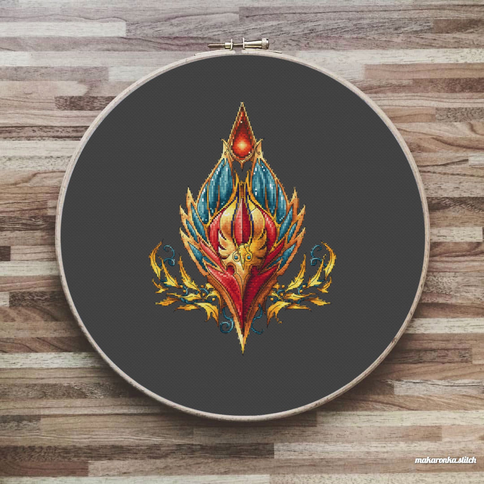 World of Warcraft, Blood Elf Crest, Icon of Blood, Cross Stitch Pattern ...