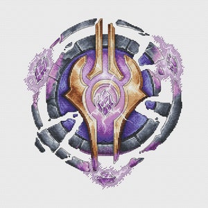 World of Warcraft, Draenei Crest, Icon of Argus, Cross Stitch Pattern ...