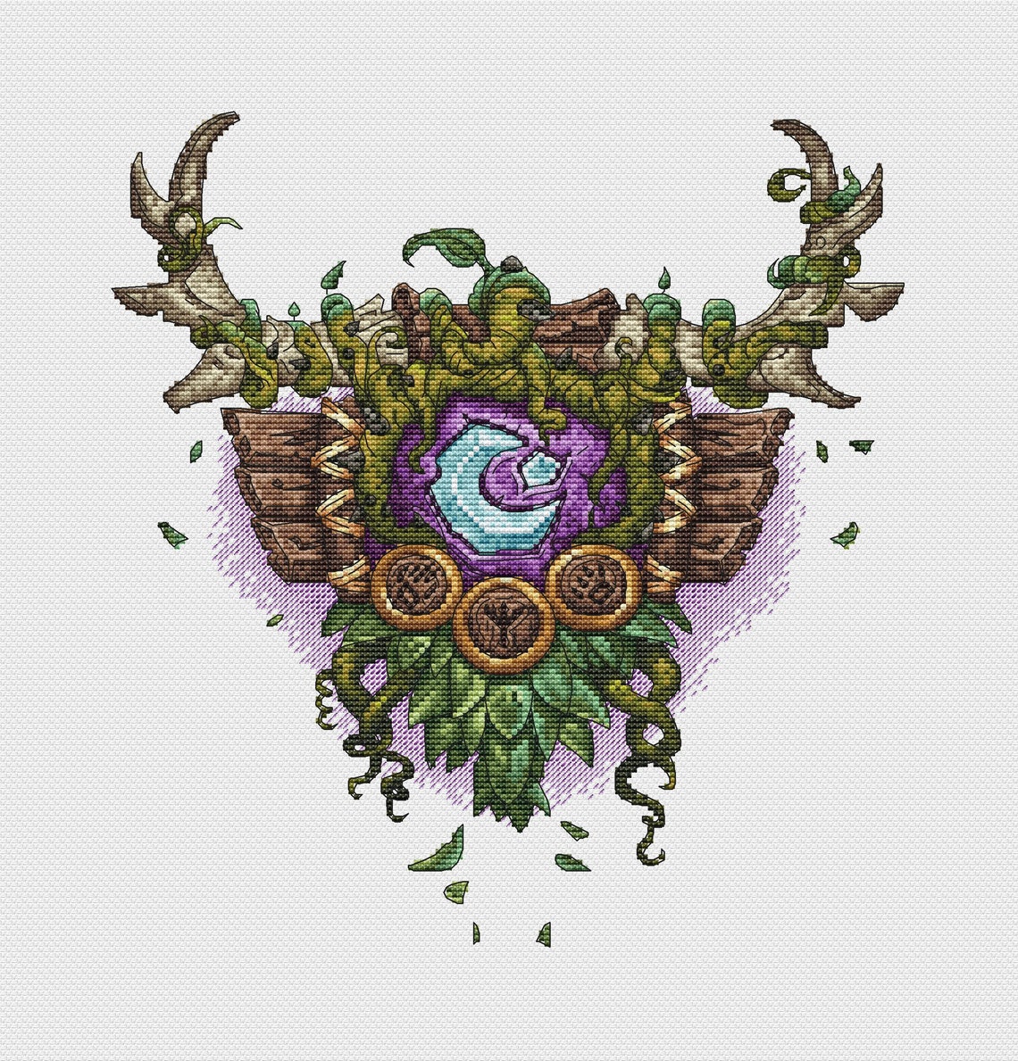 World of Warcraft Druid Crest Cross Stitch Pattern PDF - Etsy