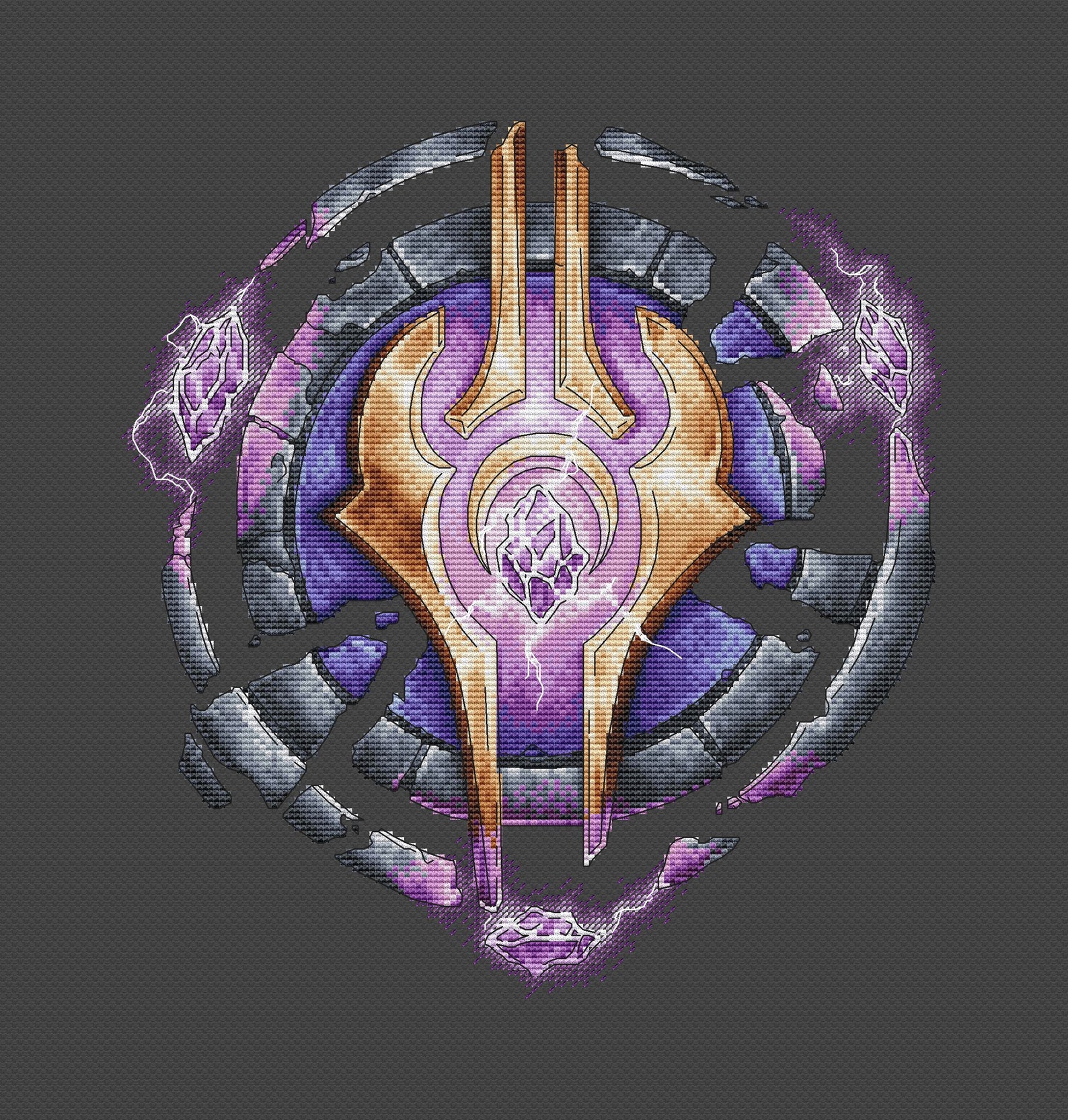 World of Warcraft Draenei Crest Icon of Argus Cross Stitch - Etsy