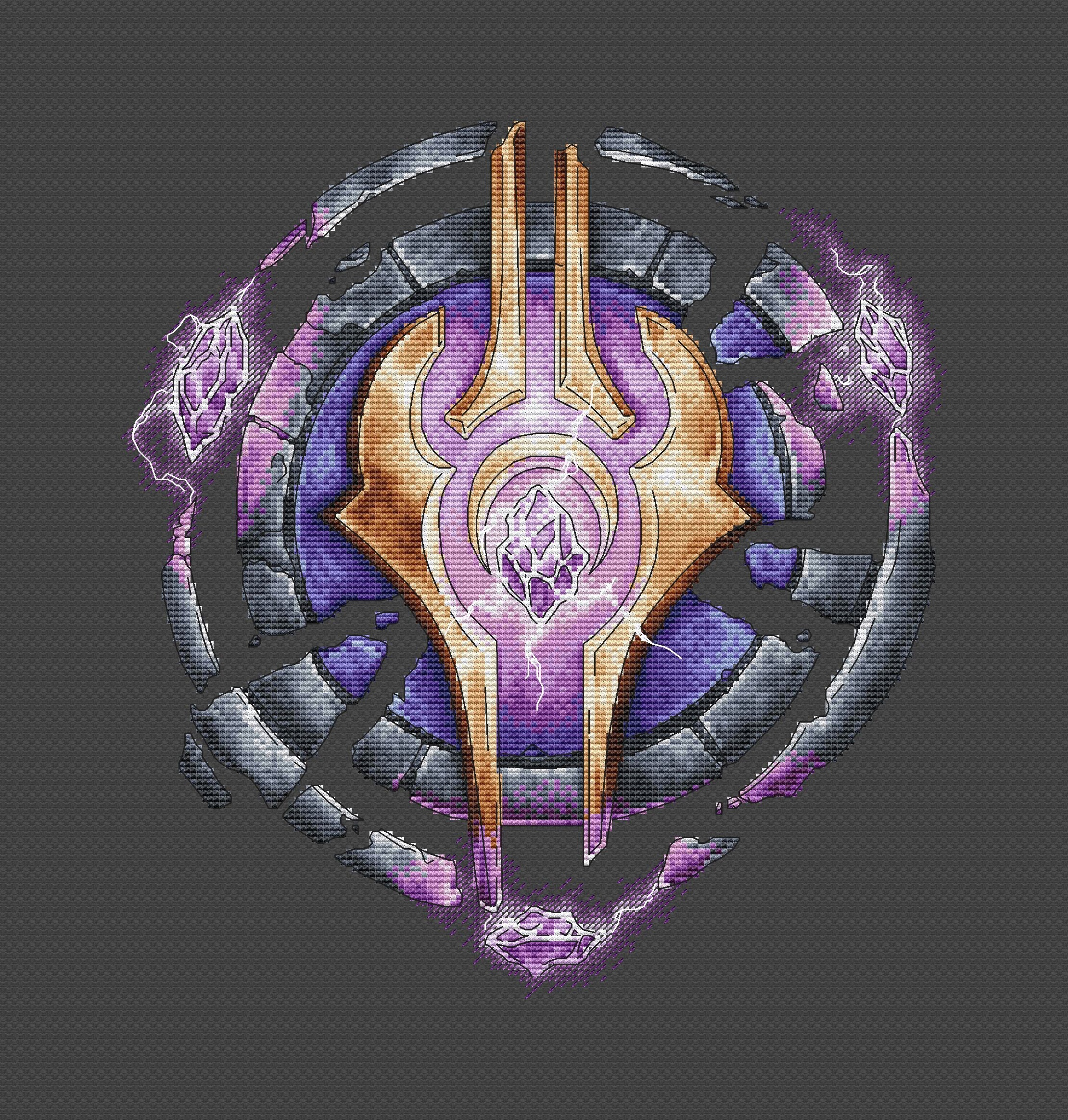 World of Warcraft Draenei Crest Icon of Argus Cross Stitch - Etsy