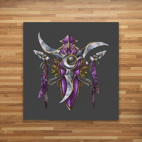 World of Warcraft Warrior Crest Class Crest Cross Stitch - Etsy