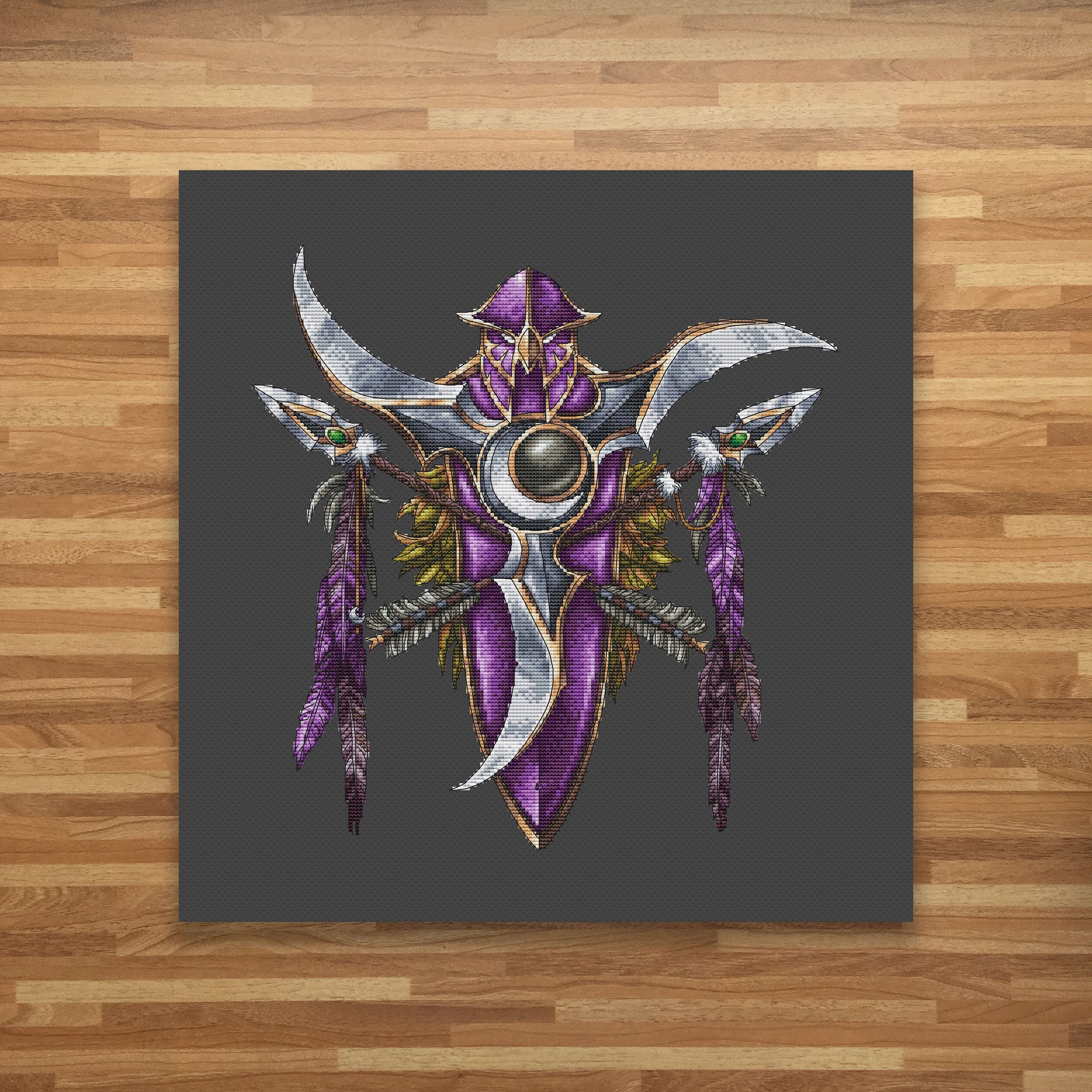 World of Warcraft Night Elf Crest Icon of Wisdom Cross | Etsy India