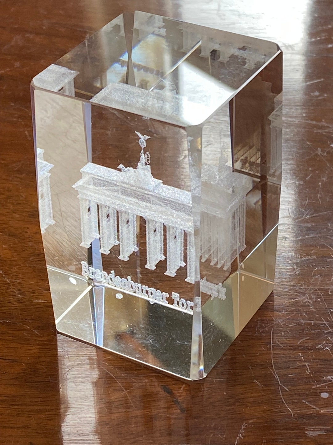 Glass 3D Paperweight With 3D Brandenburger Tor - Etsy
