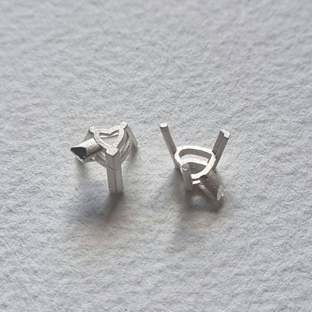 9ct Rose Gold 5x5mm Heart 3 Claw Setting *in Stock Ready to Ship - Etsy