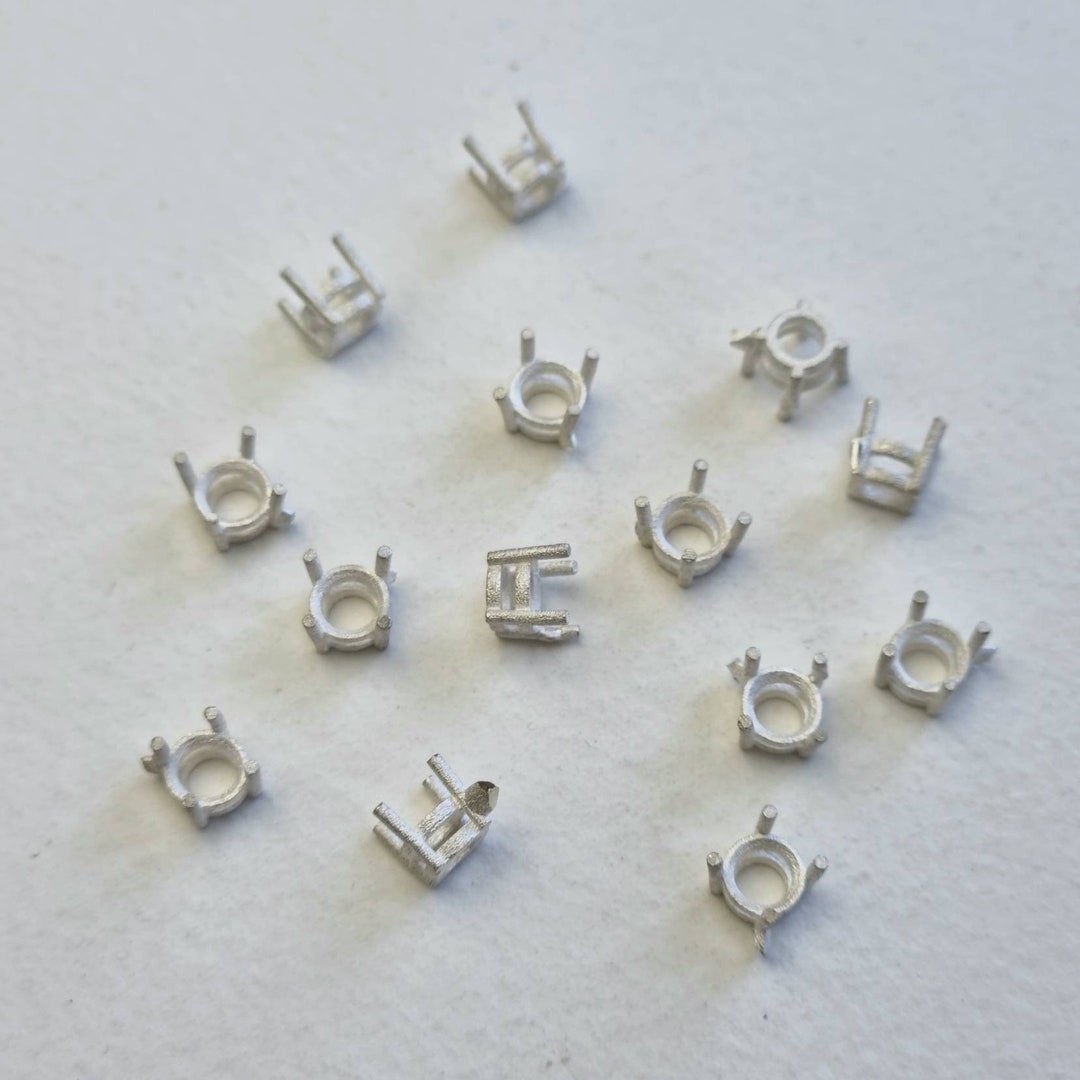 9ct White Gold 4.7mm Round 4 Claw Setting *in Stock Ready to Ship - Etsy
