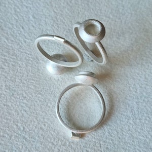 6mm Round Collet Halo Collet Recycled Sterling Silver or 9ct Gold Cast ...