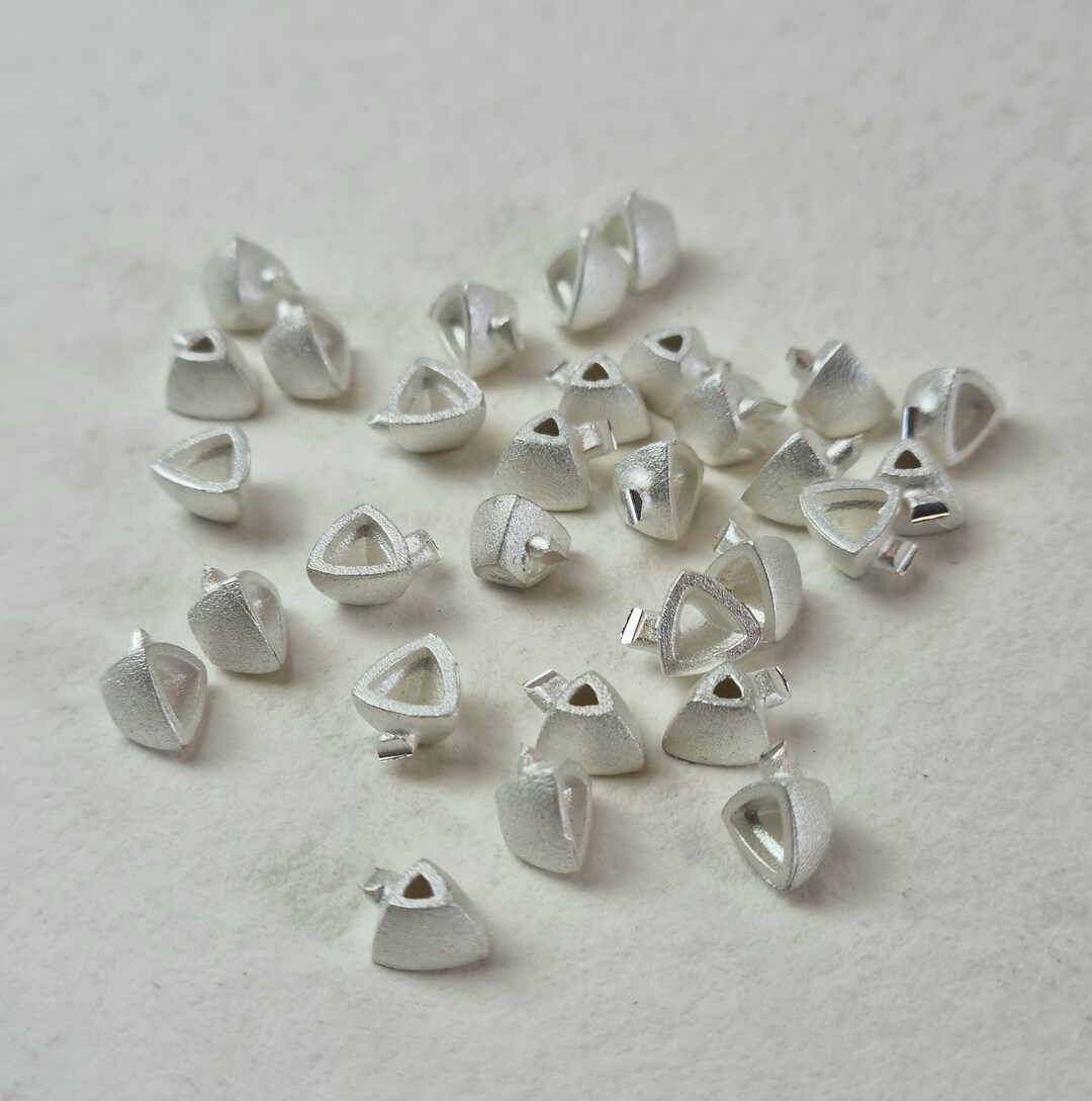 9ct Yellow Gold 4mm Trillion Collet Cast Stone Setting * in Stock ...