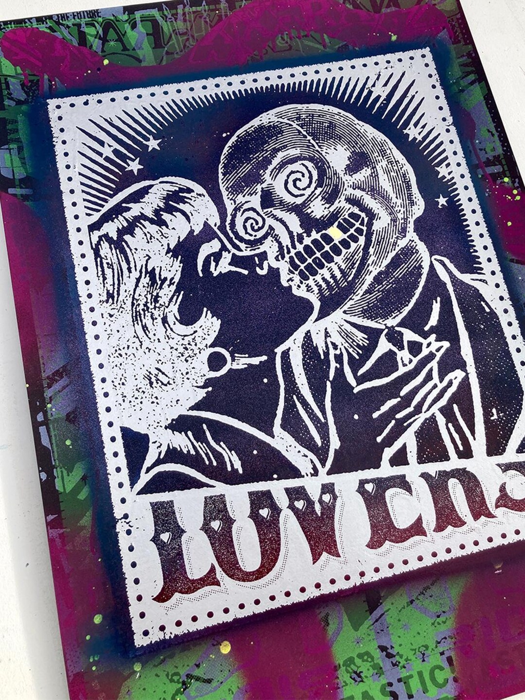 X-RATED, Gold Leaf, One of a Kind, Screenprint, Hand Made, Alternative ...