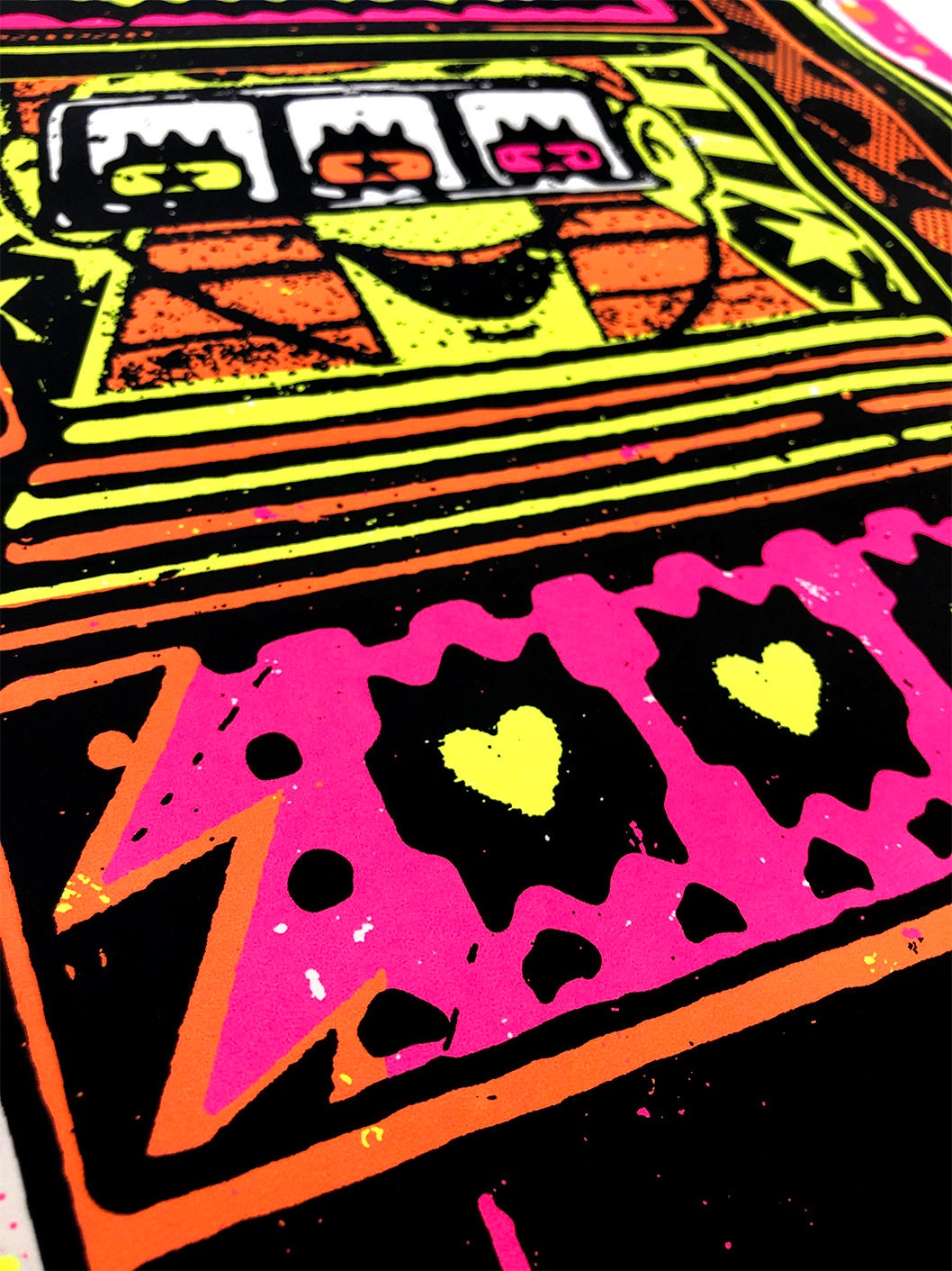 BE LUCKY Silk Screen Pop Art Punky Handmade Unusual - Etsy