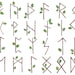 Watercolor Runes Clipart Font Alphabet Clip Art PNG Scandinavian Magic ...