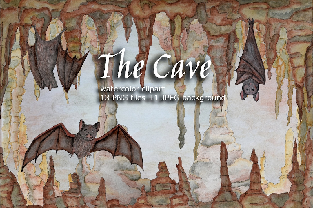 Watercolor Cave Clipart Bat Banners Clip Art PNG Home Design for ...