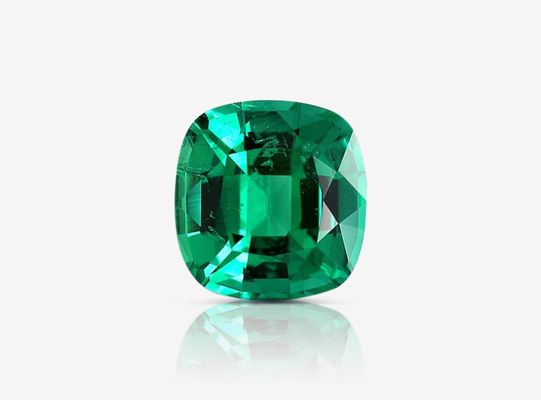 1.94ct. Loose Natural Emerald, Green Color Cushion Shape, GRS Certified ...