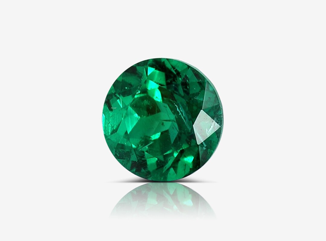 1.25 Carat AGL Certified Natural Loose Emerald, Green Round, Real ...