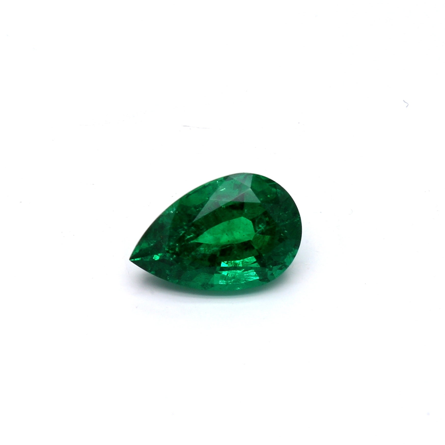 3.03 Carat Vivid Green Color Natural Diamond Gemstones Emerald Pear ...
