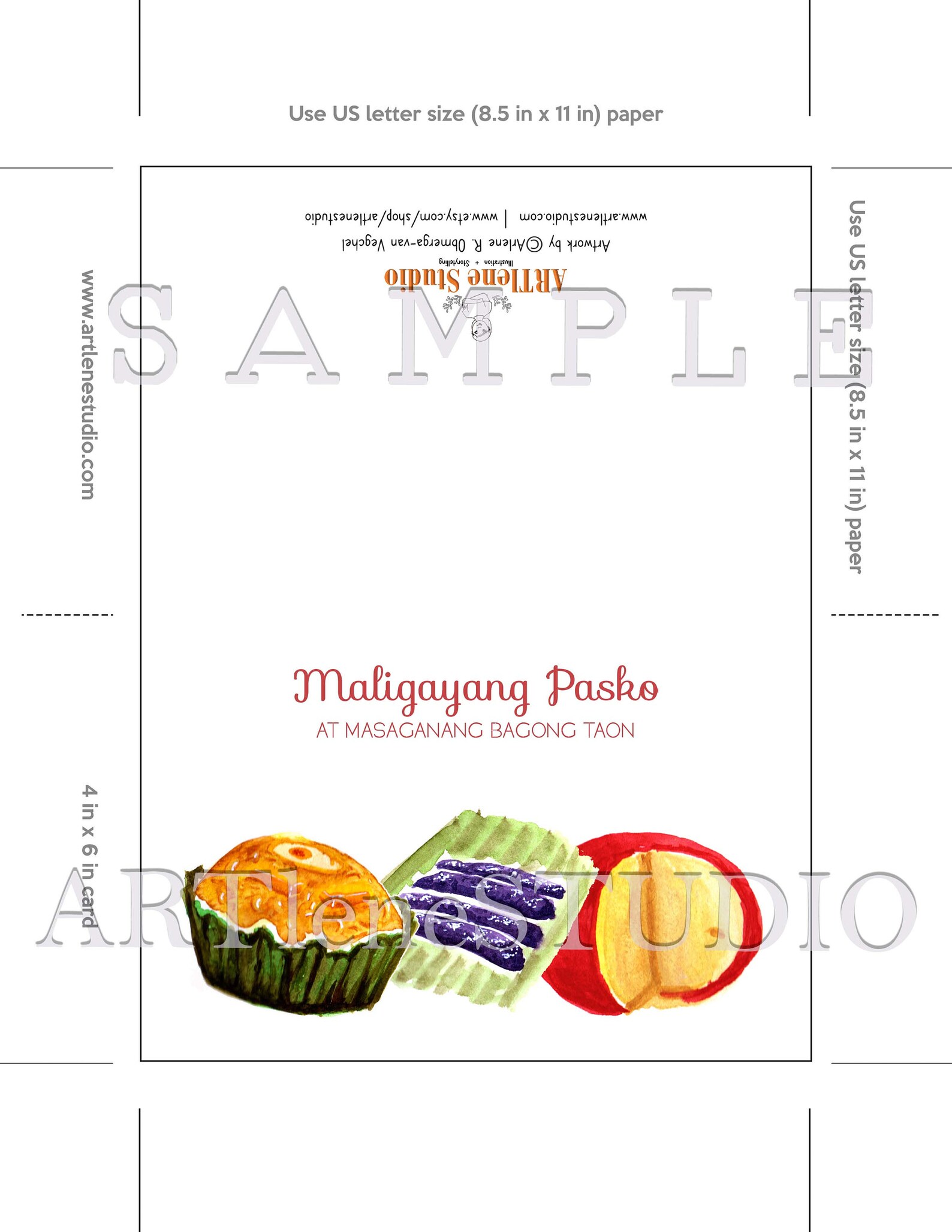 Christmas Card Printable Maligayang Pasko Filipino Christmas Instant ...