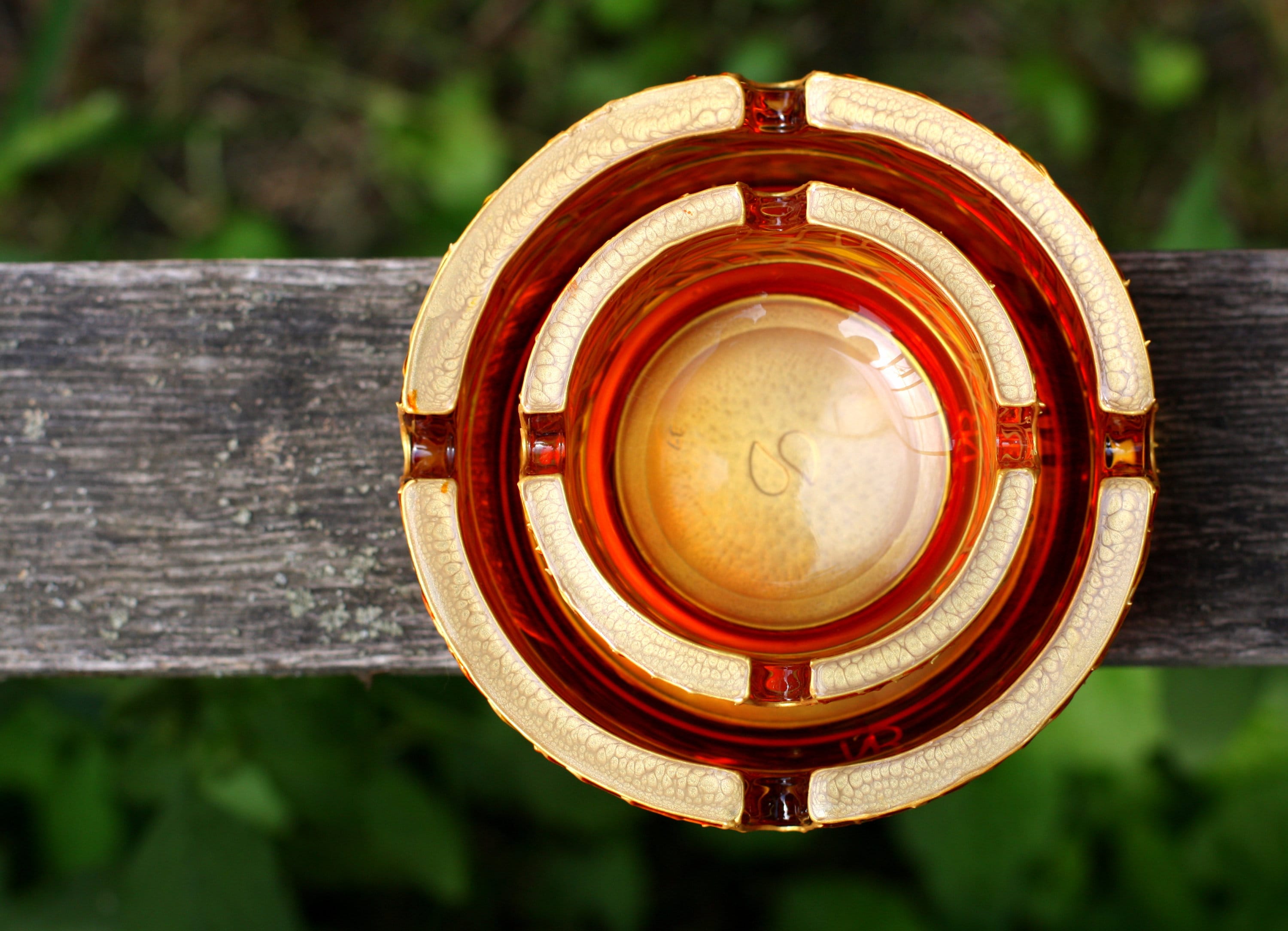 Hand Painted Glass Ashtray, Round Сigarette Ashtray, Unique ...