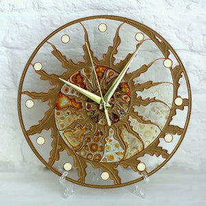 Original Golden Spiral Clock Painted by Hand - Round Transparent ...