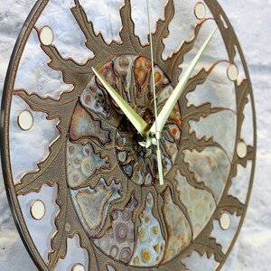Original Golden Spiral Clock Painted by Hand - Round Transparent ...