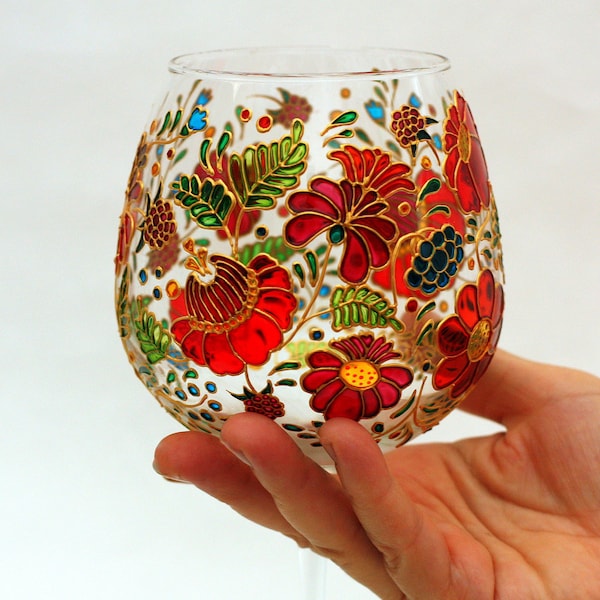 Hand Painted Glasses - Etsy