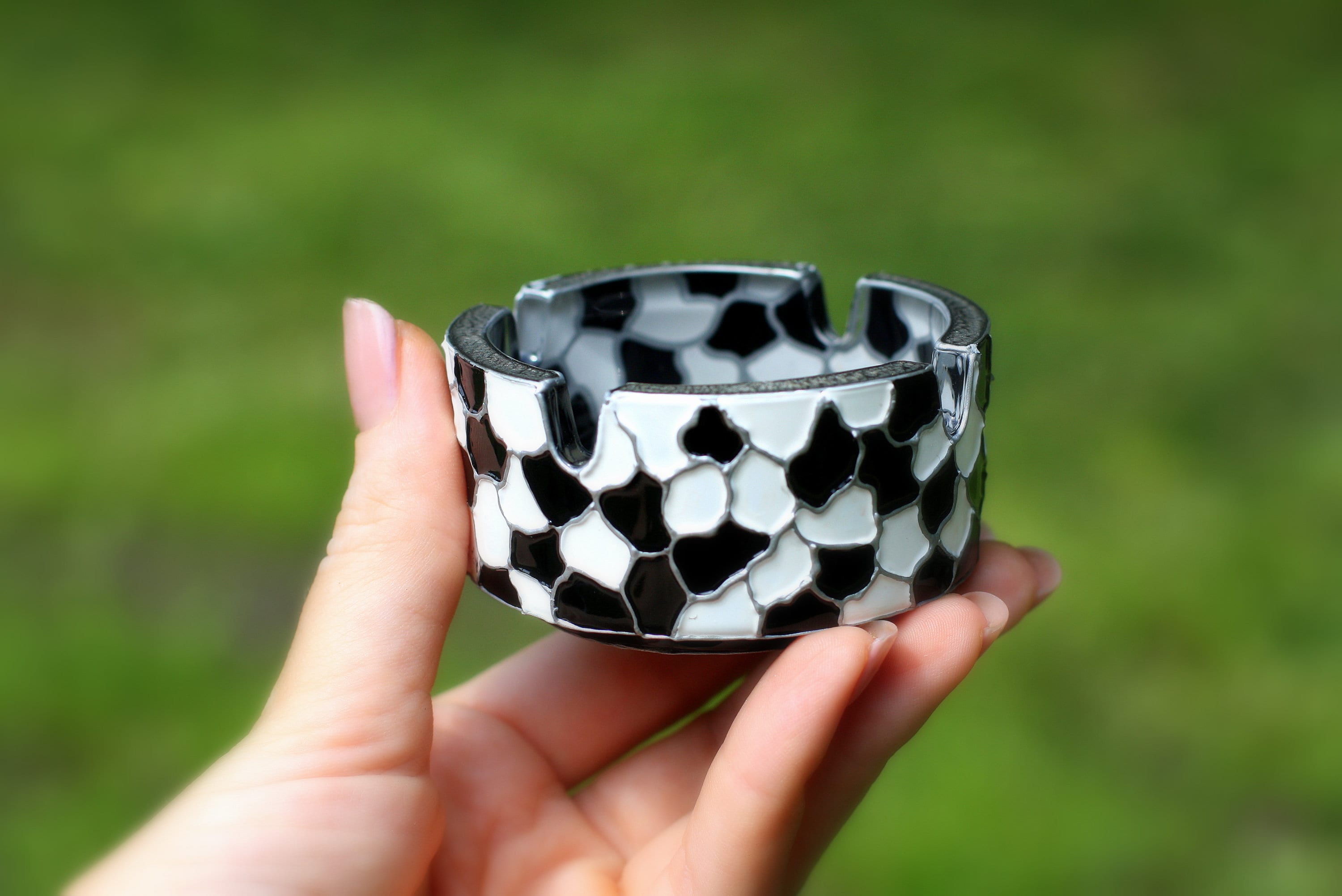 Small Stain Glass Ashtray Hand painted miniature ashtray | Etsy