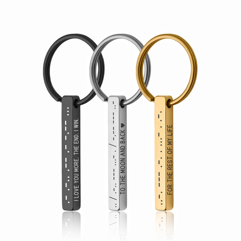 Morse Code Keyring - Etsy